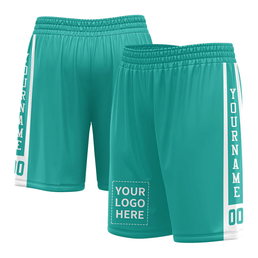 Custom Aqua Basketball Shorts by JerFit: Play with Comfort and Style