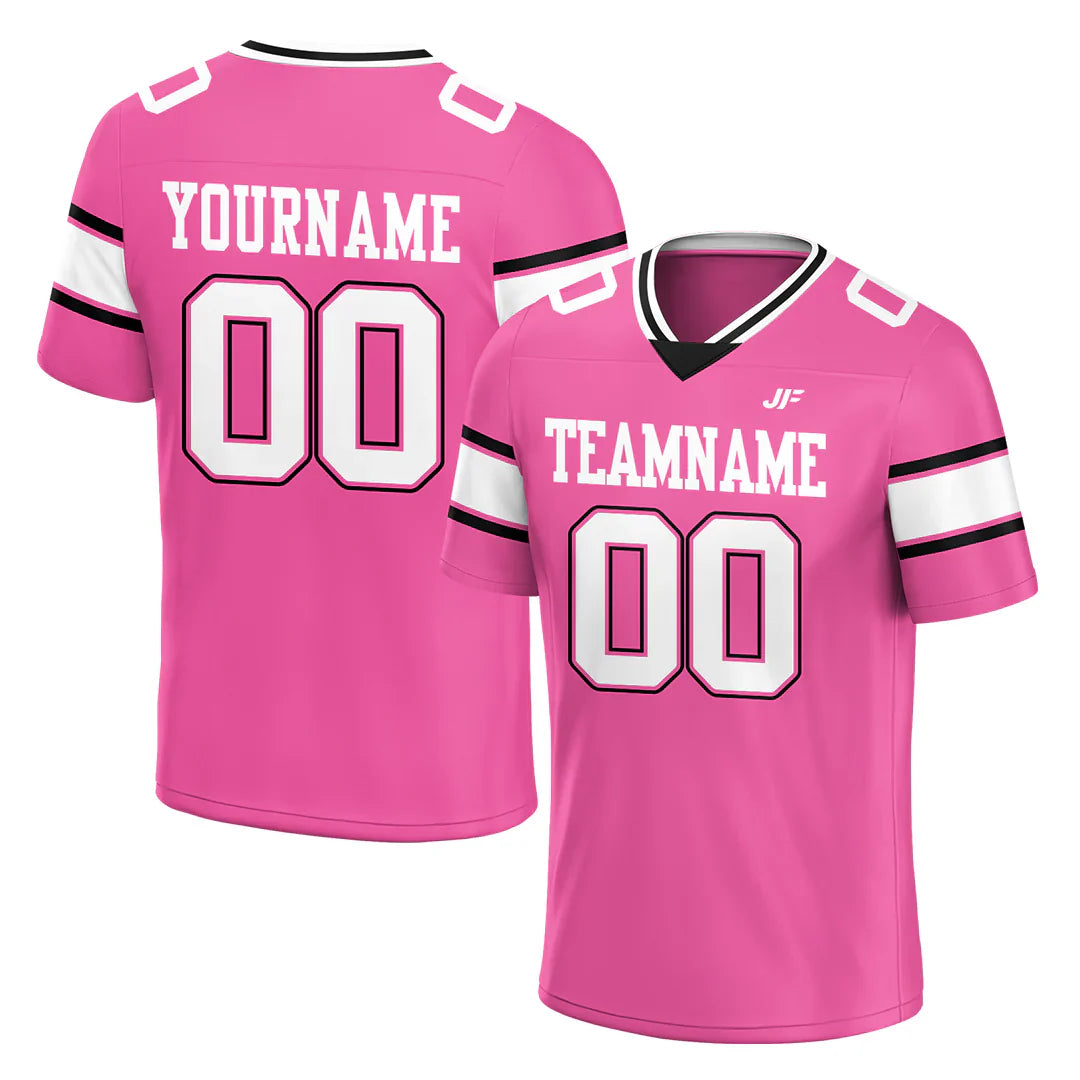Custom Pink Football Jersey by JerFit: Uniting Style and Performance