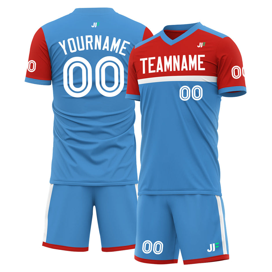 Custom Blue Soccer Jersey | Personalized Build Your Image – JerFit