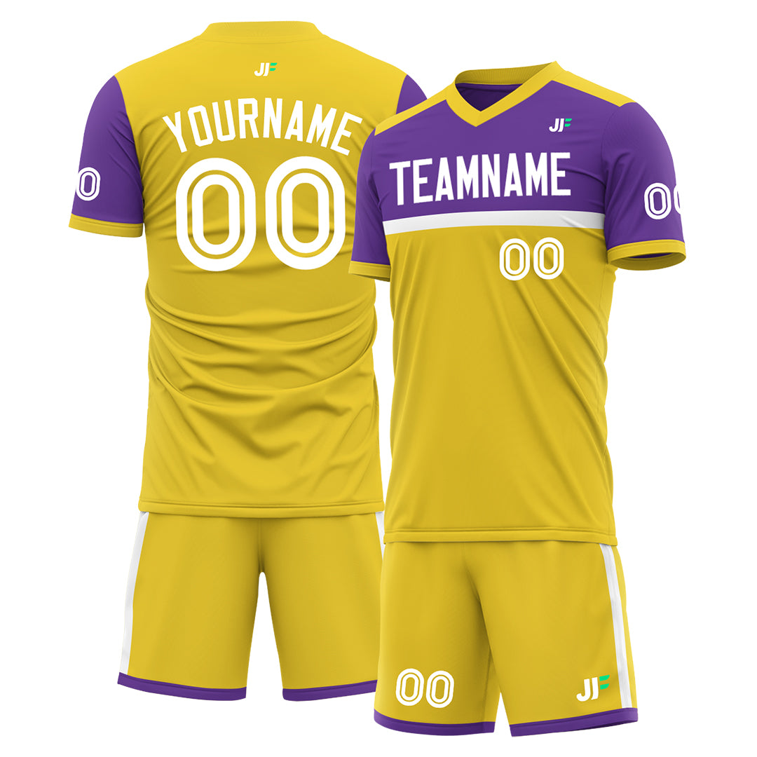 Custom Yellow Soccer Uniform Training Outfit Sportswear – JerFit